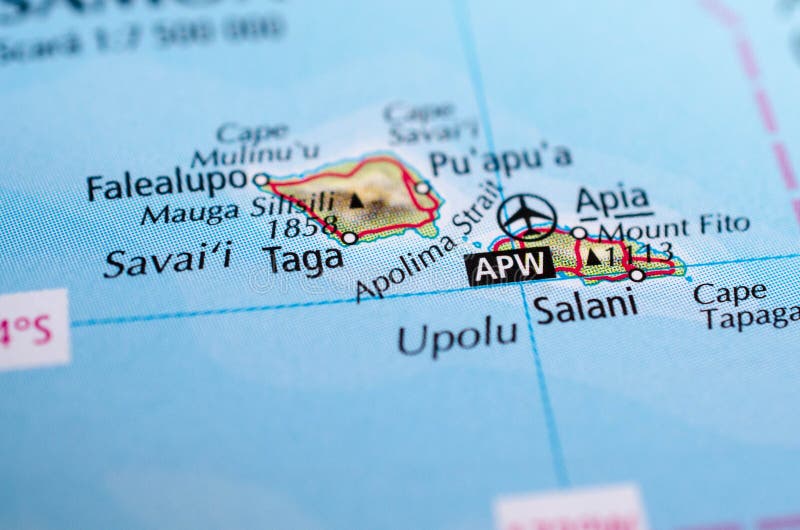 Estrecho De Apolima En Mapa Imagen de archivo - Imagen de puerto ...