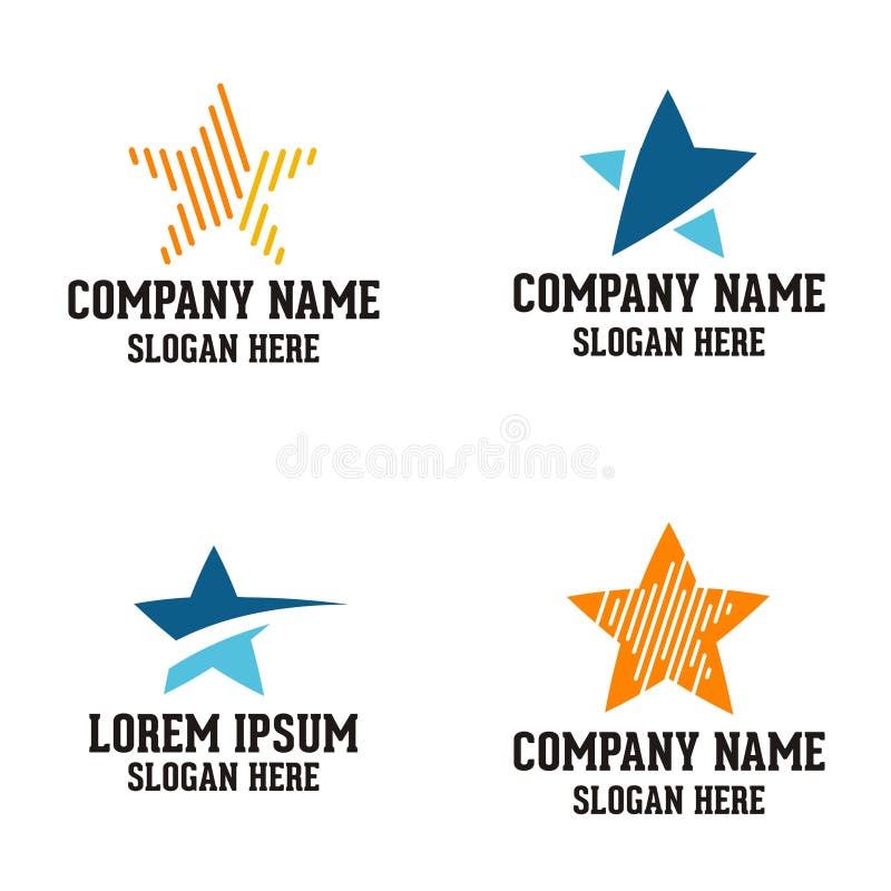 Estrela Logo Design ilustração do vetor. Ilustração de elegante - 121708909