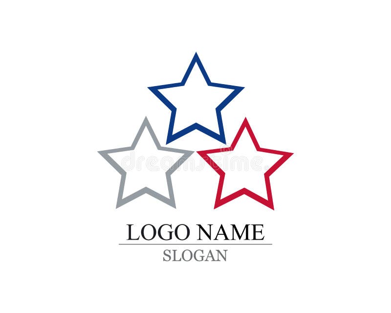Estrela Logo Template ilustração do vetor. Ilustração de esperto ...