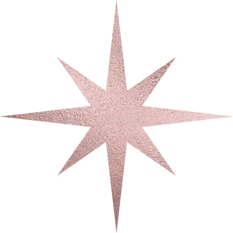 Estrela rosa dourada foto de stock. Imagem de vetor - 299542050