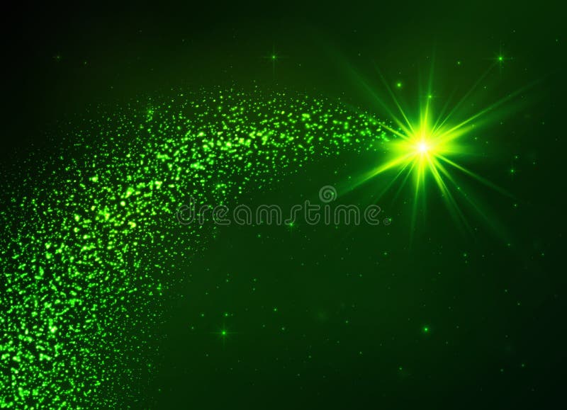 Os Sparkles Verdes Do Brilho Acenam Isolado No Fundo Preto Luzes Dos ...