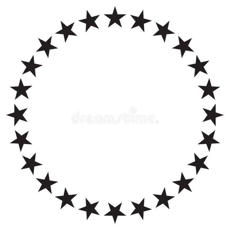 Estrelas no vetor circular ilustração do vetor. Ilustração de sinal ...