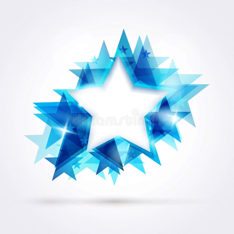 Estrella azul abstracta ilustración del vector. Ilustración de ...