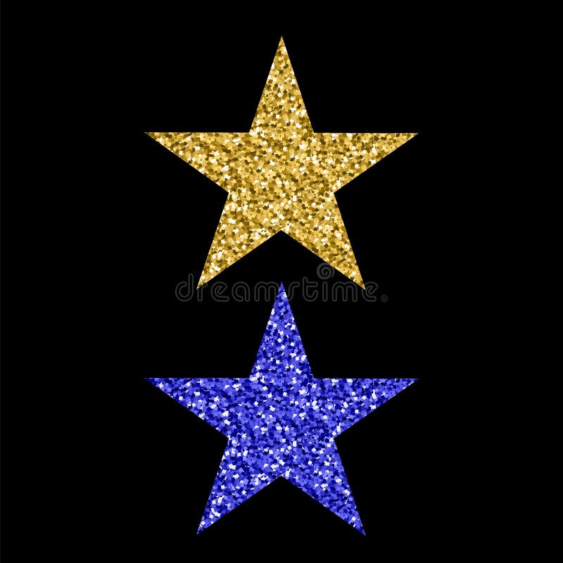 Estrella Dorada Azul Brillante Ilustración del Vector - Ilustración de ...