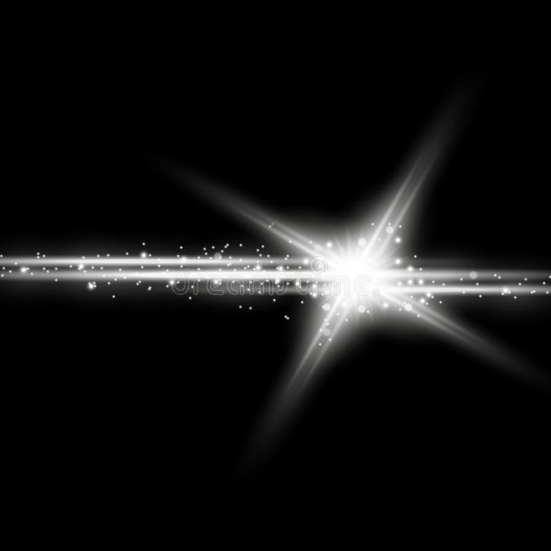 Estrella Brillante Con Un Stardust, Color Blanco Ilustración del Vector ...