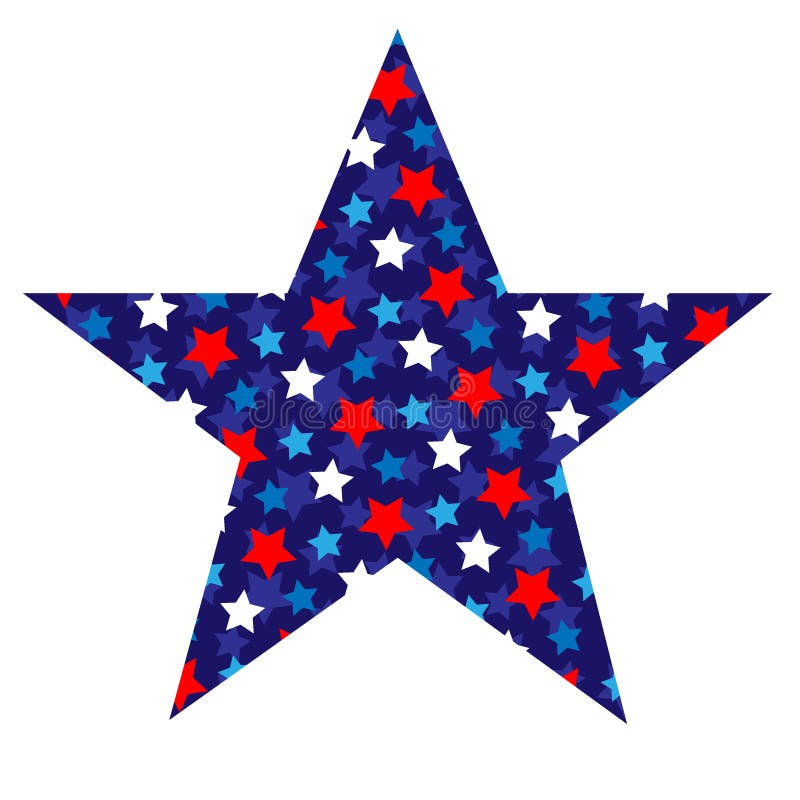 Estrella Con El Modelo De Estrella Stock de ilustración - Ilustración ...