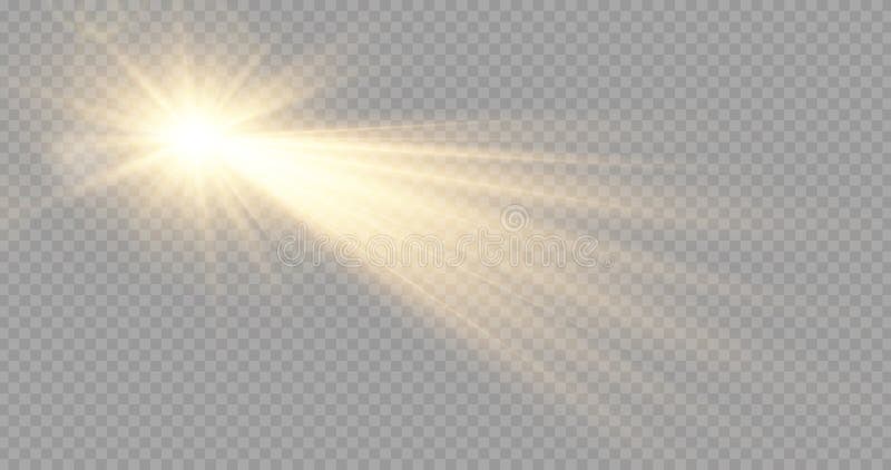 Estrella Con Lente Y Efecto Bokel. Sol Con Rayos Y Foco Ilustración del ...