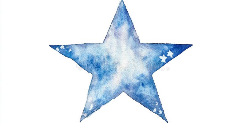 Estrella De Color Azul Con Efecto De Gradiente Claro Sobre Fondo Blanco ...