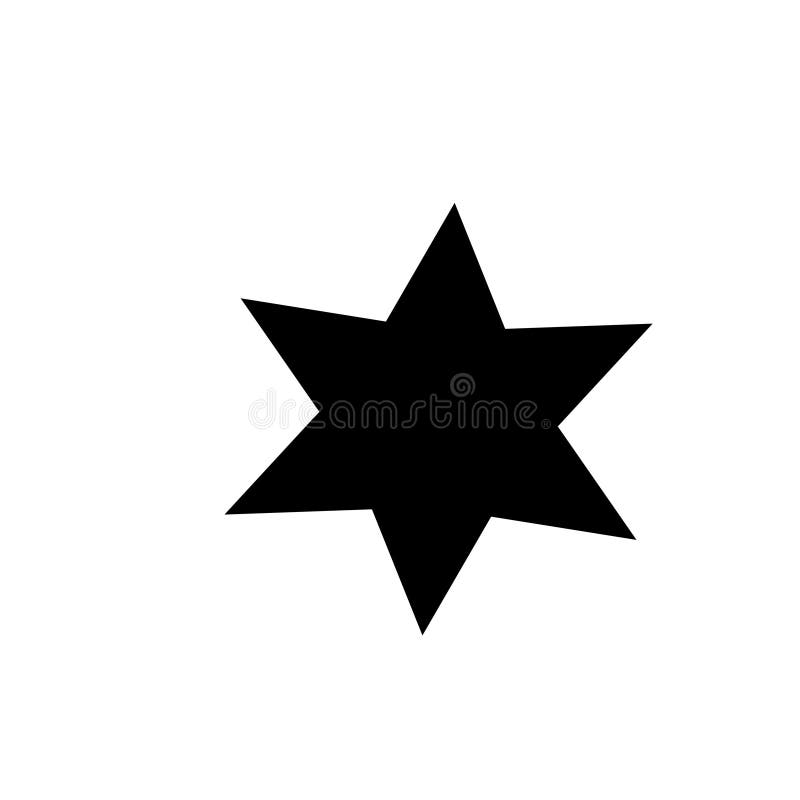Estrella De Color Negro Con Fondo Blanco Stock de ilustración ...