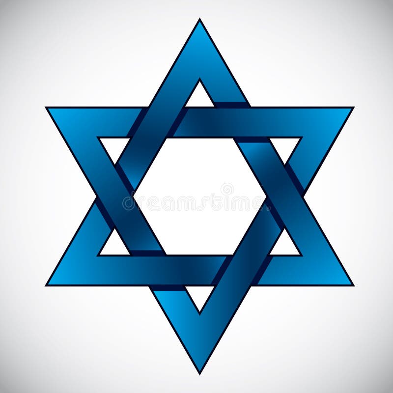 Estrella de David ilustración del vector. Ilustración de etiqueta ...
