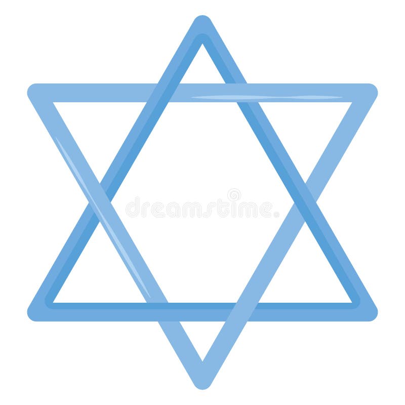 Estrella de david azul ilustración del vector. Ilustración de judaico ...