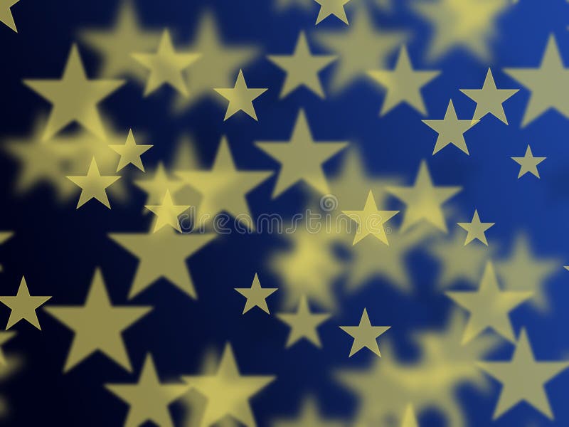 Estrella Dorada Con Fondo Azul Stock de ilustración - Ilustración de ...