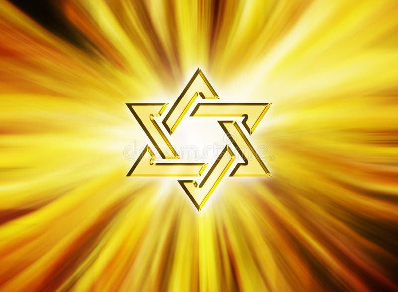 Estrella Del Amarillo 3D De David Gold Judío Stock de ilustración ...