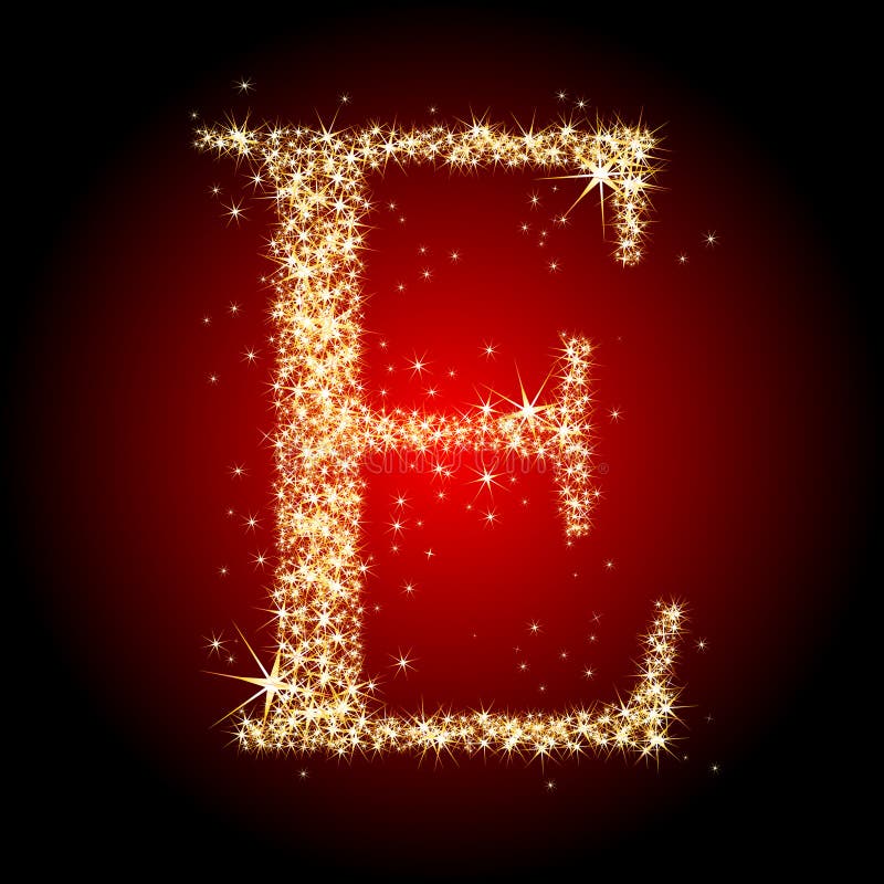 Estrella E de la carta ilustración del vector. Ilustración de estrella ...