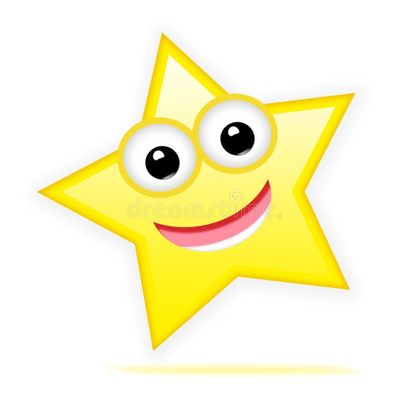 Estrella feliz stock de ilustración. Ilustración de lindo - 16597075
