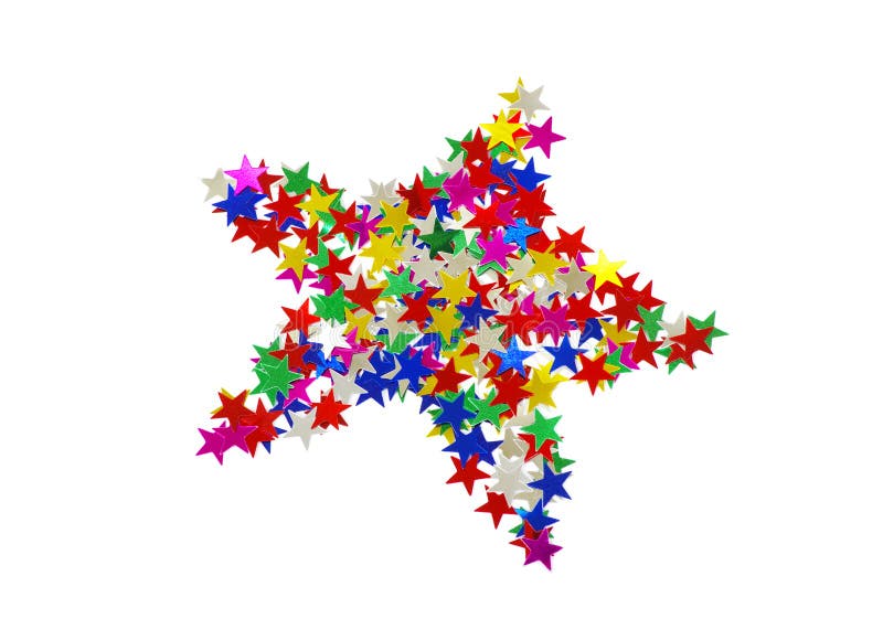 Estrella Grande Integrada Por Muchas Estrellas Coloreadas Imagen de ...