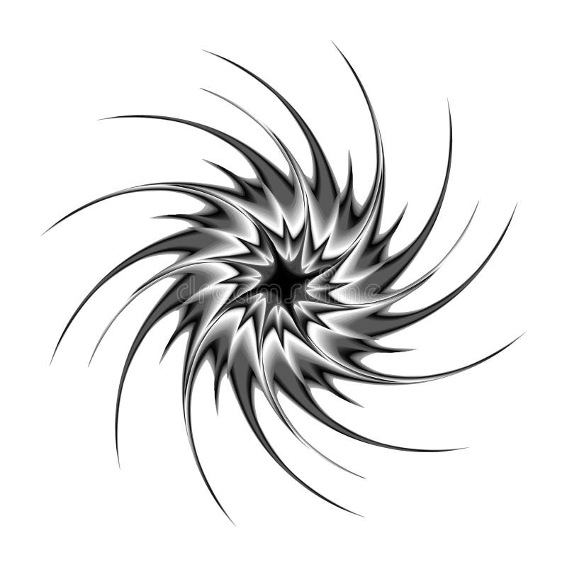 Estrella Que Remolina Con Los Rayos Blancos En El Espacio Aislado ...