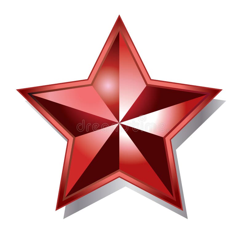 Estrella roja ilustración del vector. Ilustración de fondo - 11074310