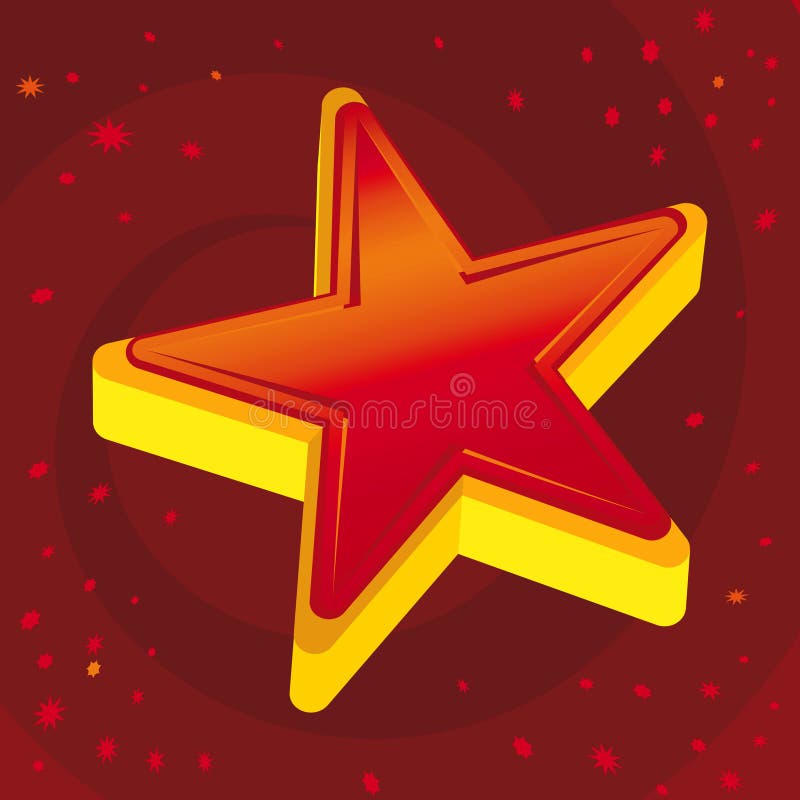 Estrella 3D roja (vector) ilustración del vector. Ilustración de ...