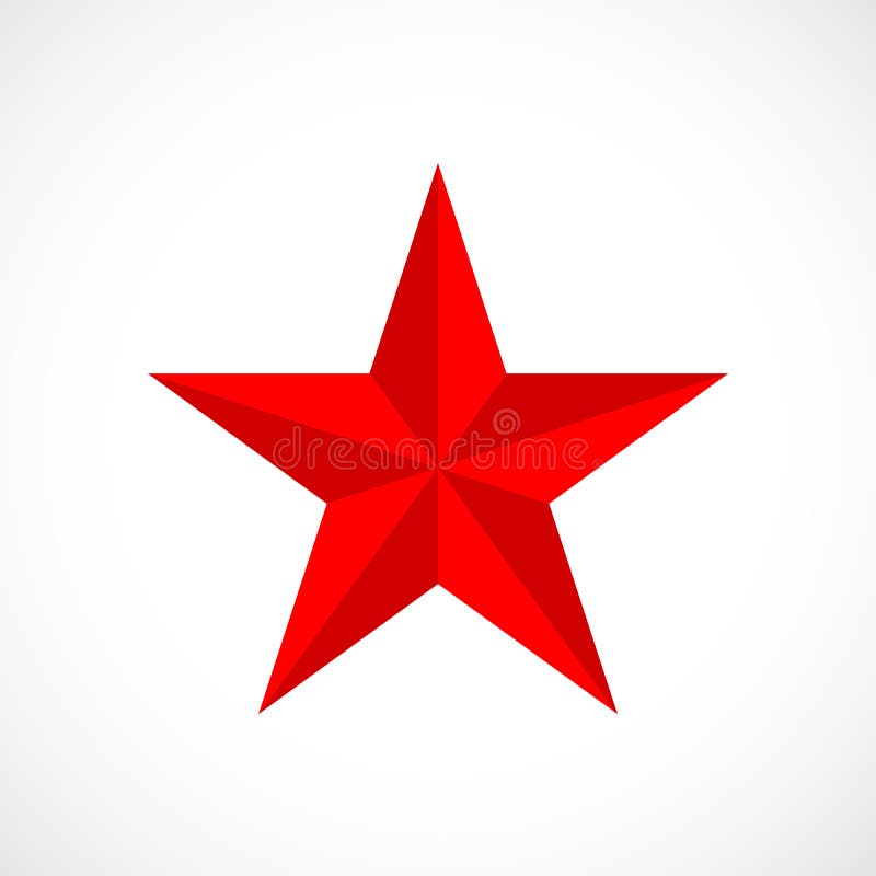 Estrella roja del vector ilustración del vector. Ilustración de forma ...