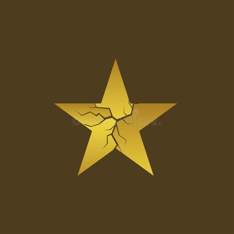 Estrella rota de oro ilustración del vector. Ilustración de dorado ...