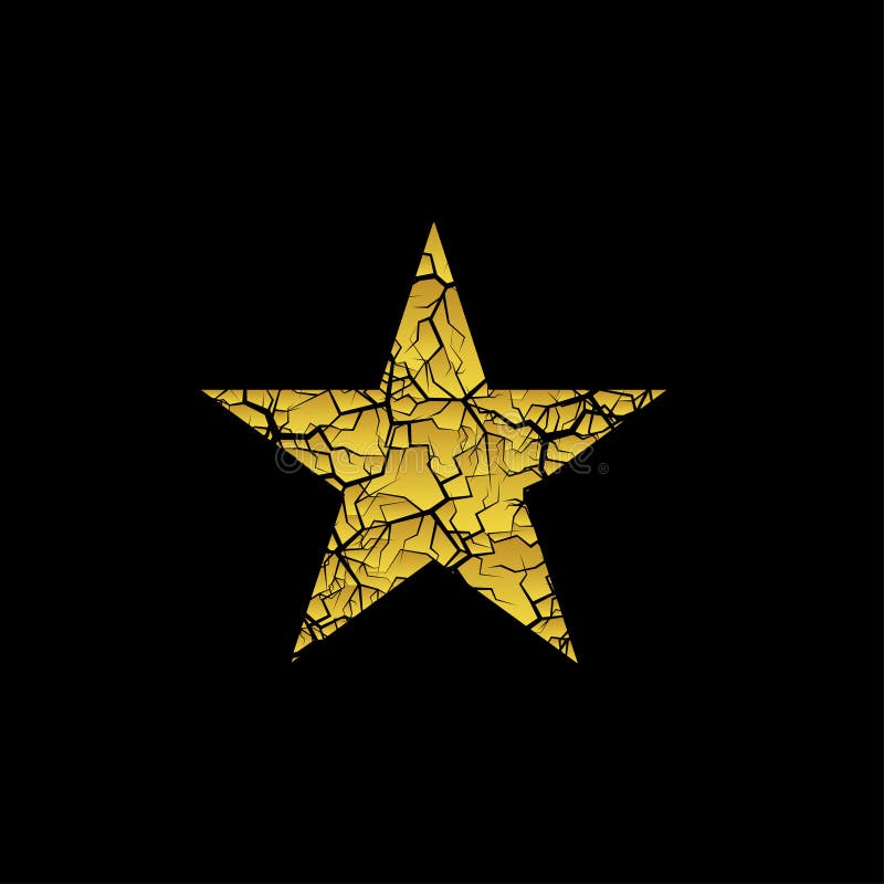 Estrella rota de oro ilustración del vector. Ilustración de dorado ...