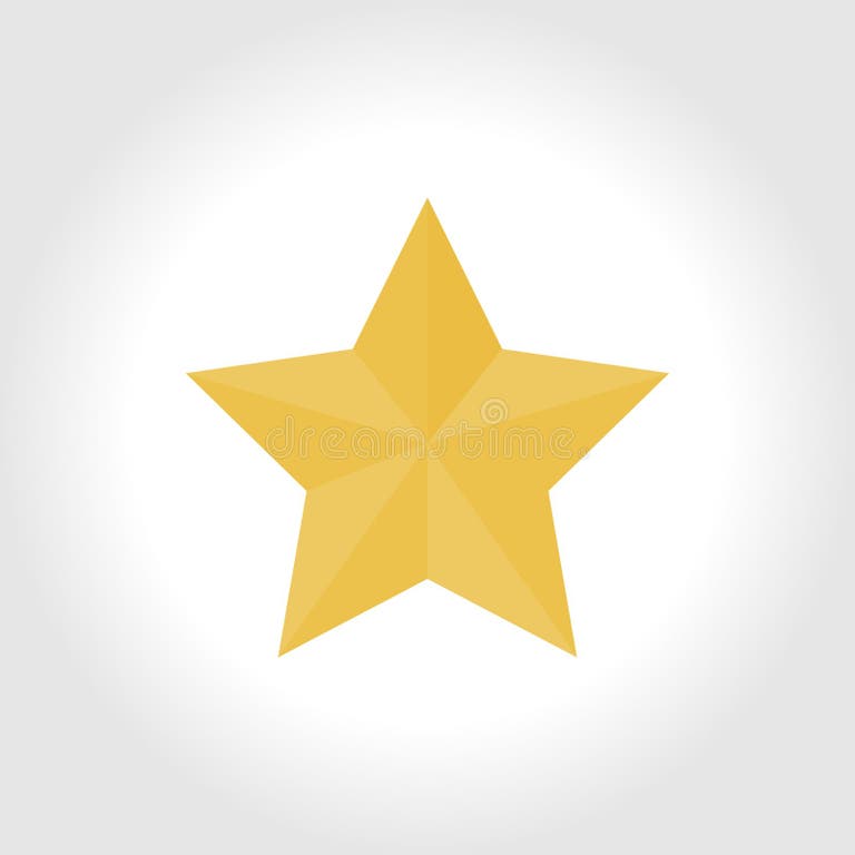 Estrella, Vector, Icono Plano Del Diseño Ilustración del Vector ...