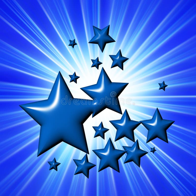 Estrellas azules stock de ilustración. Ilustración de navidad - 12411859