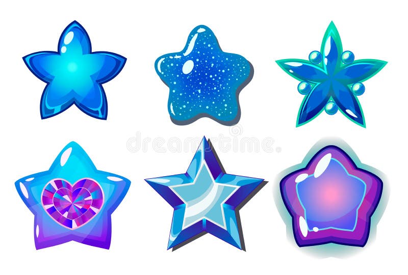 Estrellas azules ilustración del vector. Ilustración de estrella - 86907279