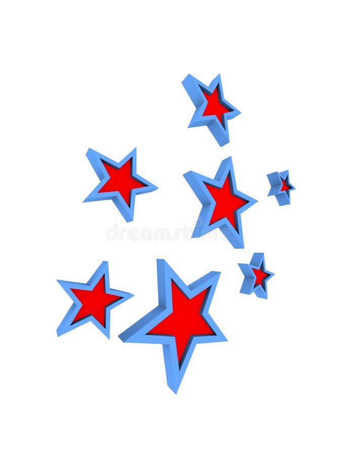Estrellas azules y rojas stock de ilustración. Ilustración de rojo ...