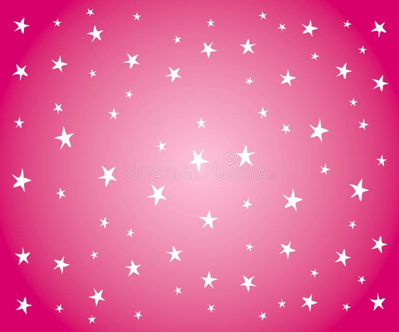 Estrellas Blancas En Fondo Rosado Stock de ilustración - Ilustración de ...