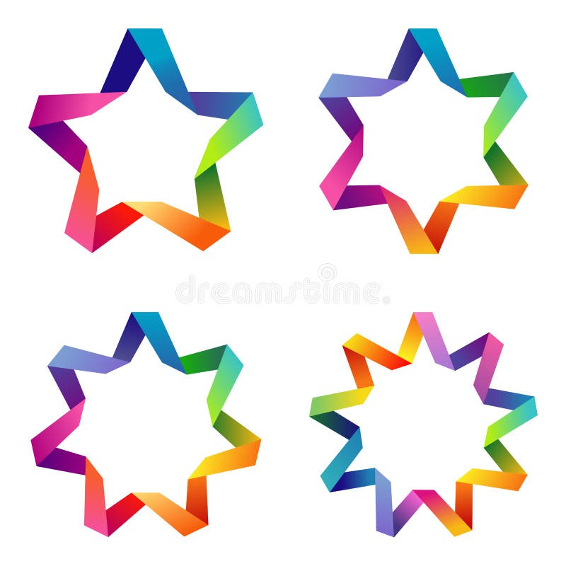 Estrellas Coloridas Fijadas Ilustración del Vector - Ilustración de ...