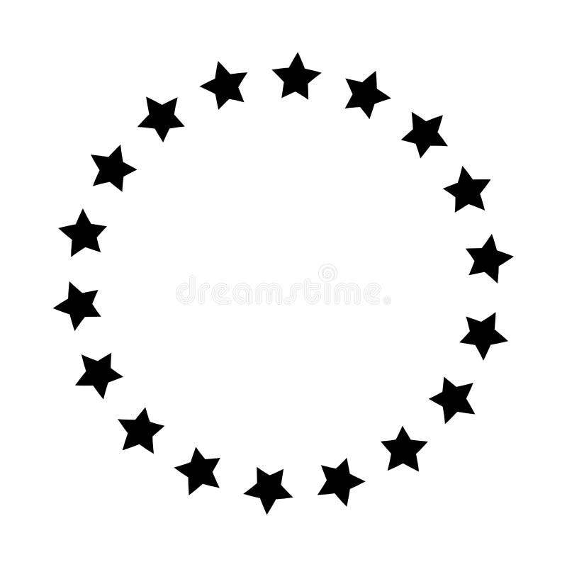 Estrellas en círculo stock de ilustración. Ilustración de modelo - 82745416