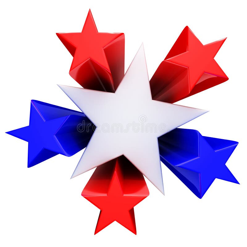 Estrellas Rojas, Blancas Y Azules Stock de ilustración - Ilustración de ...