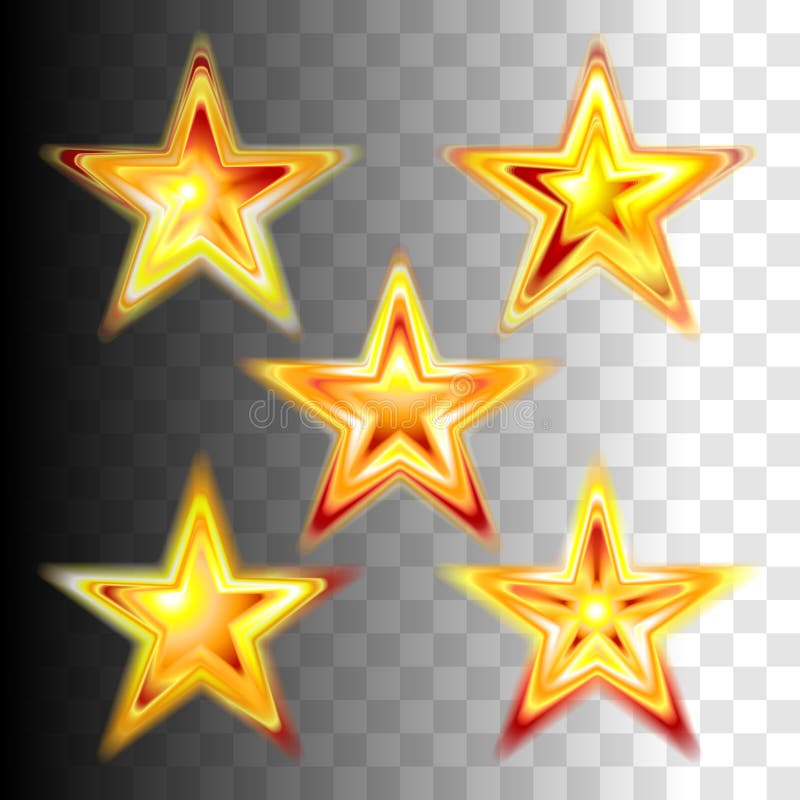 Estrellas Rojas De La Navidad Del Oro Ilustración del Vector ...