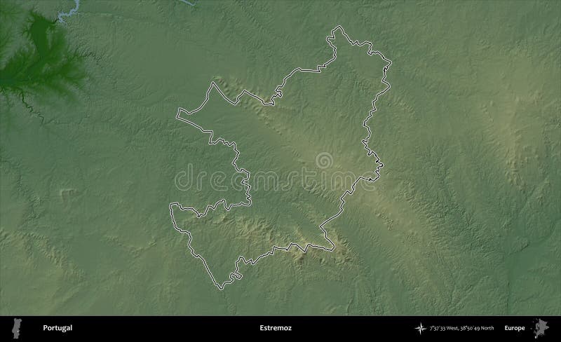 Estremoz Outlined, Portugal. Physical Stock Illustration - Illustration ...