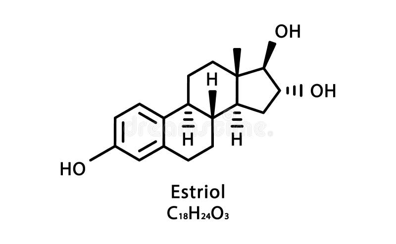 Estriol Molecular Structure. Estriol Skeletal Chemical Formula ...