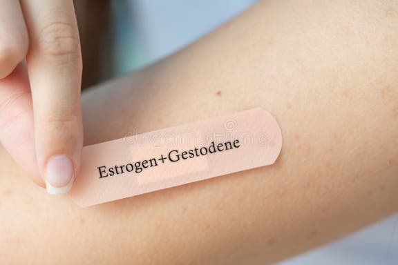 Estrogen+Gestodene Transdermal Patch Stock Image - Image of patch ...