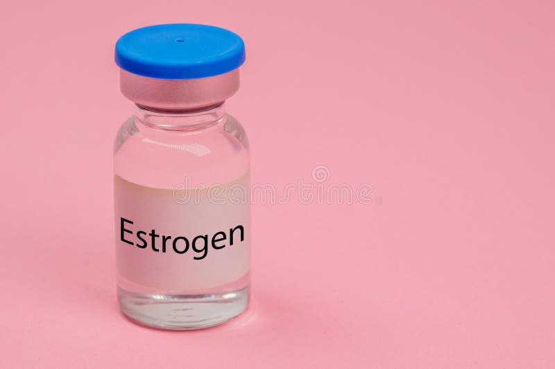 Estrogen Hormone Injection Vial for Female Hormone Therapy Stock Photo ...