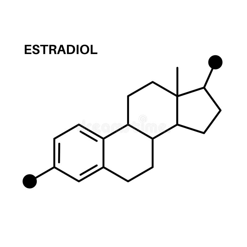 Estrogen Hormones Formula Stock Vector Illustration Of Structure
