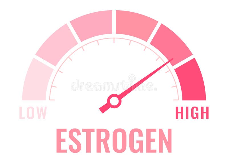Estrogen Level Meter, Measuring Scale. Estrogen Speedometer. Vector ...