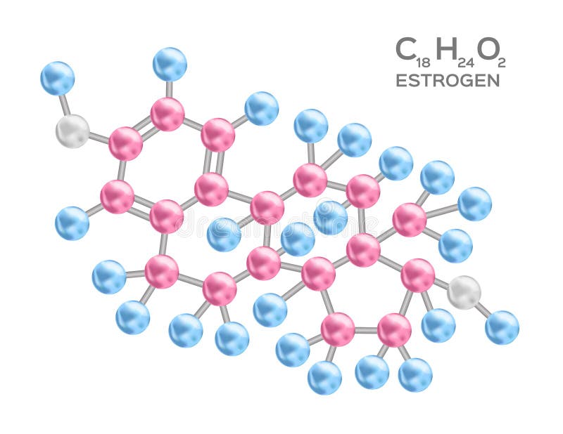 Estrogen molecule stock illustration. Illustration of model - 16340882