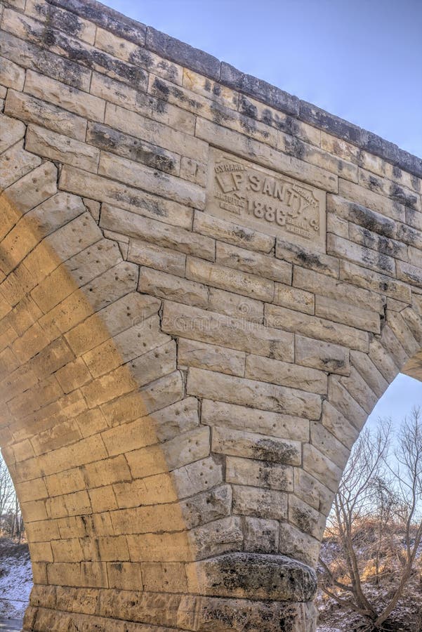 Estructura De Clements Stone Arch Bridge Foto de archivo - Imagen de ...