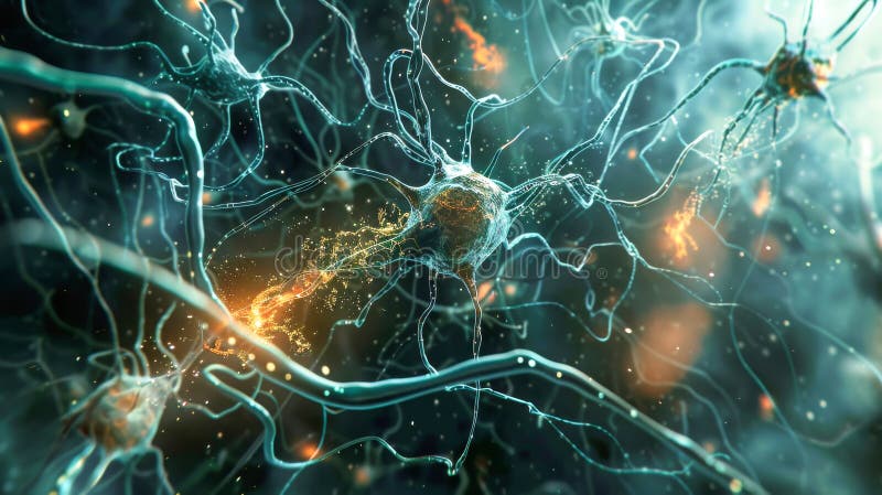 Estructura De Neuronas Y Sinapsis Stock de ilustración - Ilustración de mente, primer: 310396077