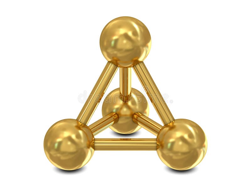 Estructura De Oro Del átomo Stock de ilustración - Ilustración de átomo ...