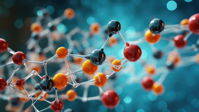 Estructura Del Modelo De Adn Molecular De La Ciencia Stock de ...