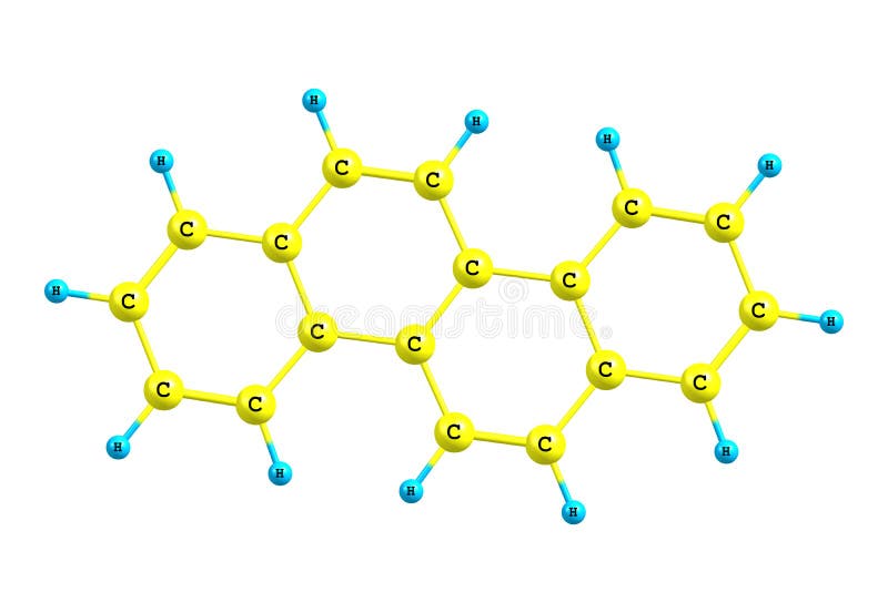 Estructura Molecular Del Antraceno En El Fondo Blanco Stock de ...