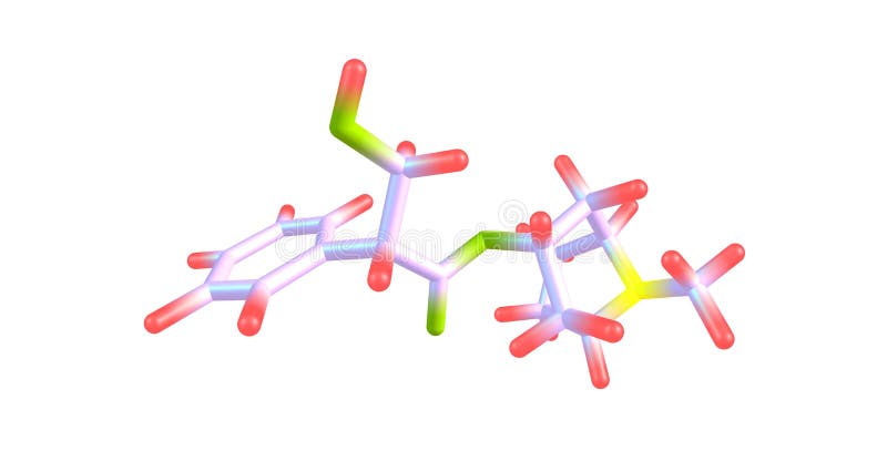 Estructura Molecular De Hyoscyamine Aislada En Blanco Stock de ...