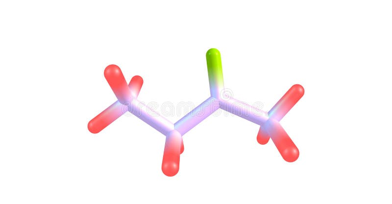 Estructura Molecular De La Butanona Aislada En Blanco Stock de ...