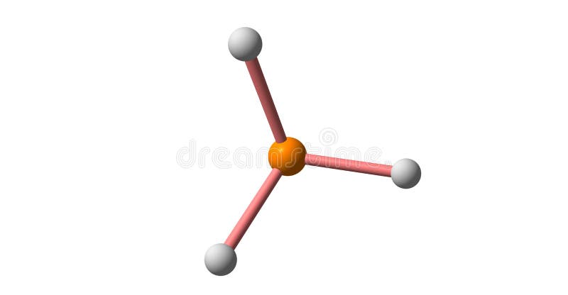 Estructura Molecular De La Fosfina Aislada En Blanco Stock de ...